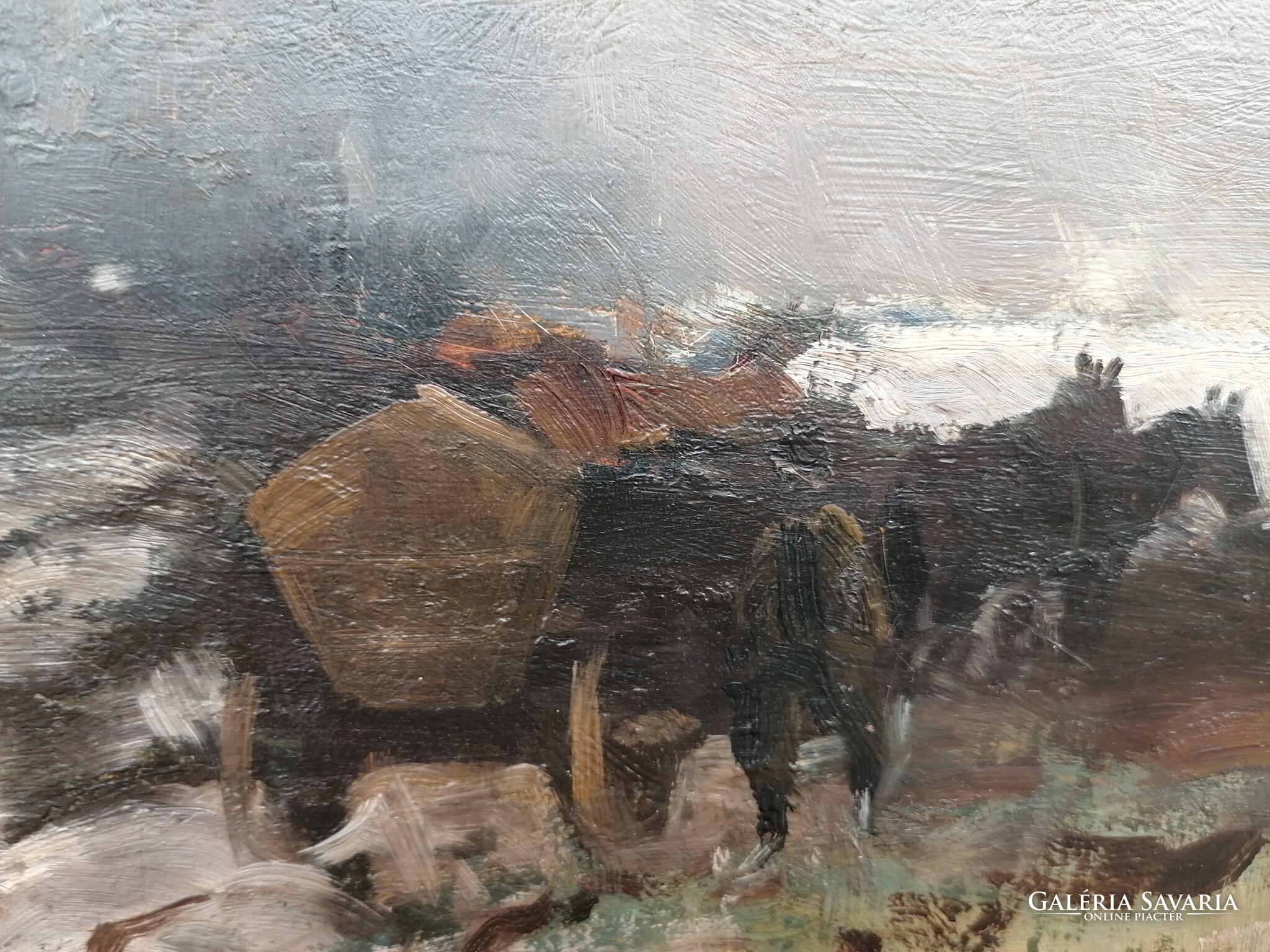 Ujváry Ignác (1860-1927) Téli táj 1906 - Festmény | Galéria Savaria ...