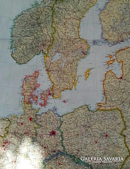 Hermann haack gotha school wall map europe - ostseeländer karte, from ...