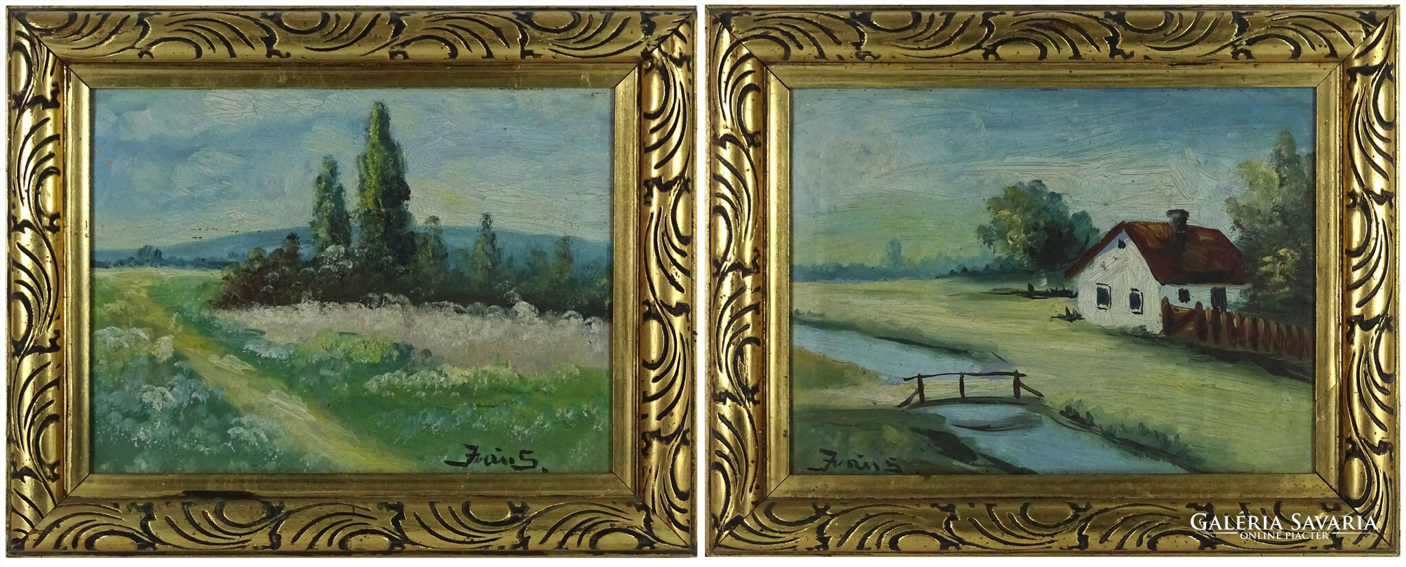 1I535 Iván Sándor : Tájkép pár - Festmény | Galéria Savaria online ...