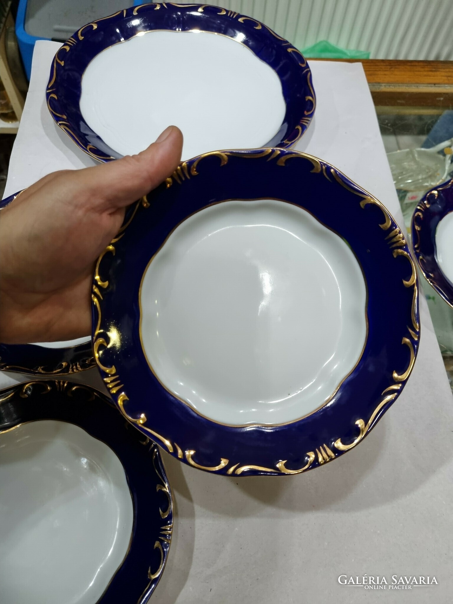 Zsolnay porcelán süteményes készlet - Porcelán | Galéria Savaria online ...