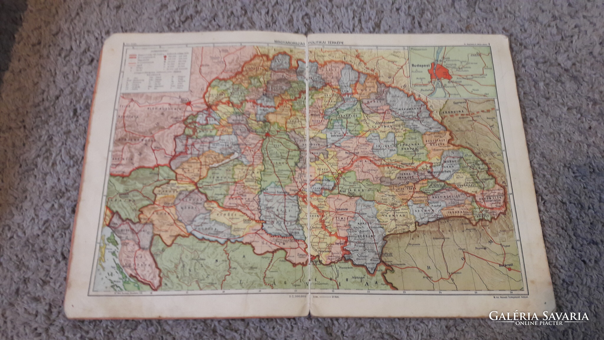 Horthy-era map of Great Hungary, irredent school atlas - Home ...