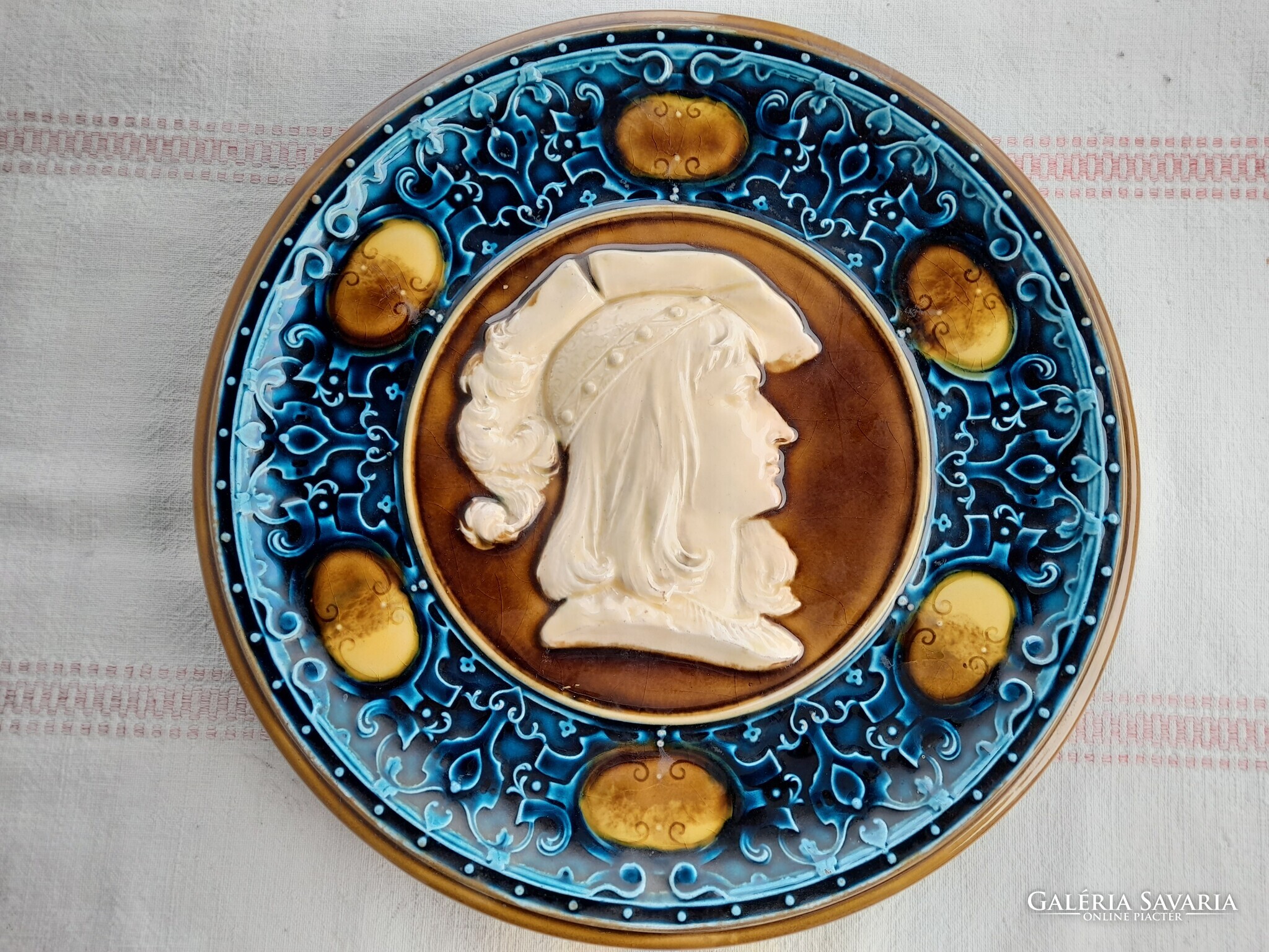 Gebrüder schütz (1854 -1900) Neo-Renaissance wall majolica decorative ...