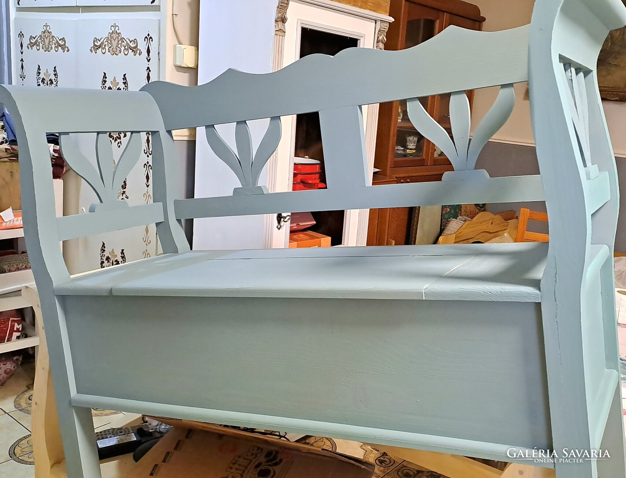 Traditional wooden chest with arms, chest with arms, bench with arms ...