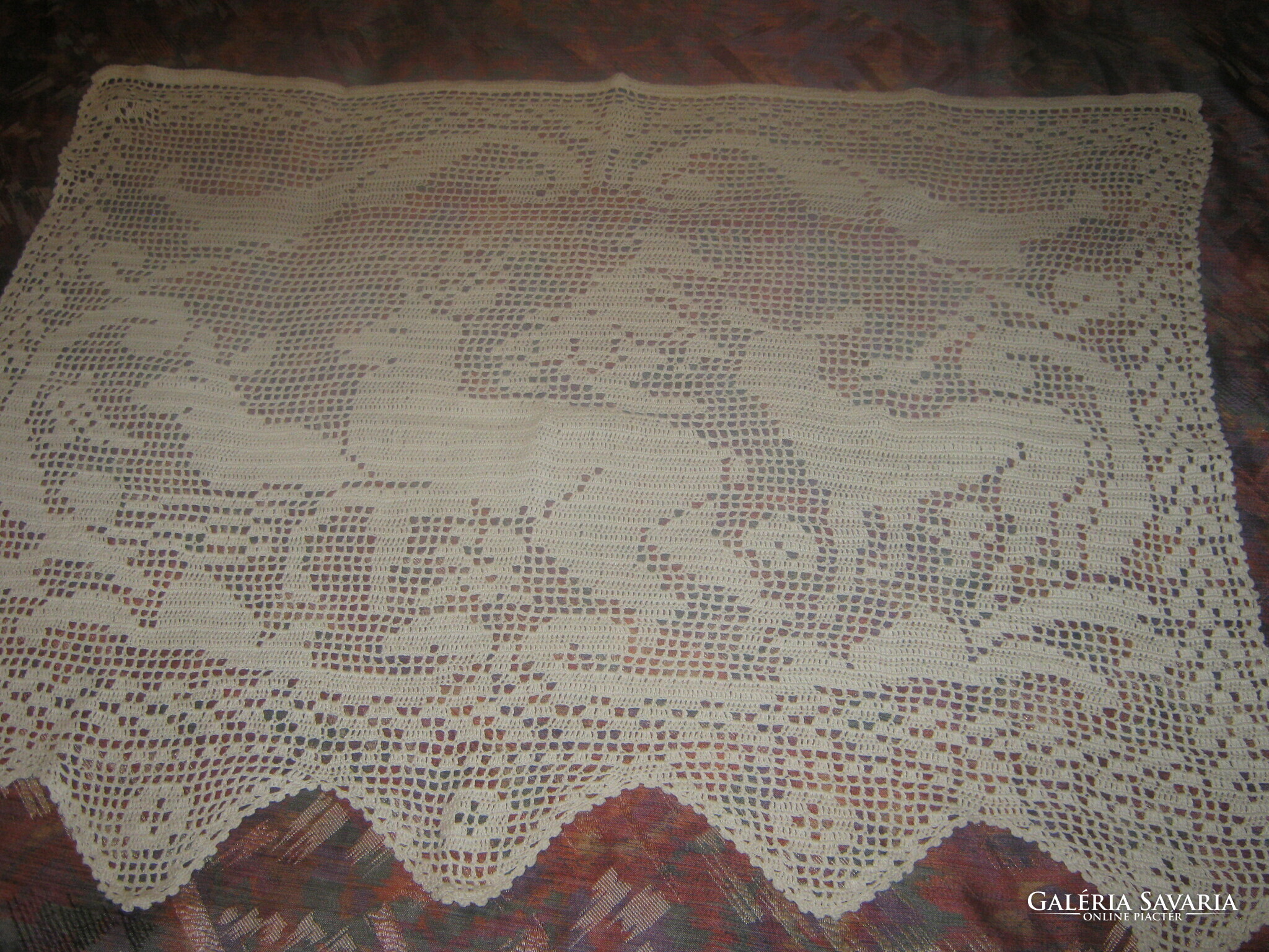 Őzikés Régi horgolt vitrázs függöny - Szőnyeg, Textil | Galéria Savaria ...