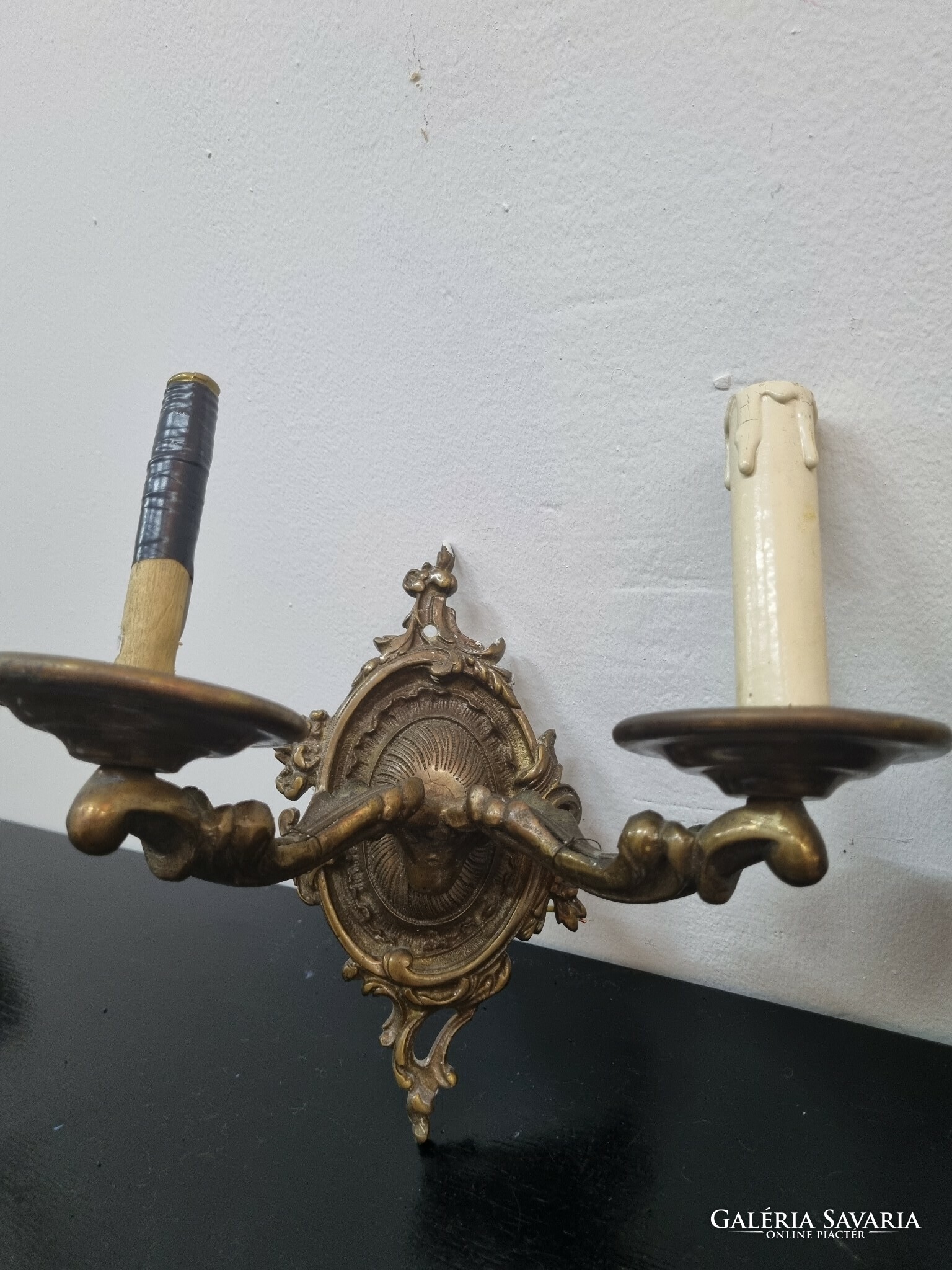 Barokk stílusú antik réz falikar pár - Lámpa, csillár | Galéria Savaria ...