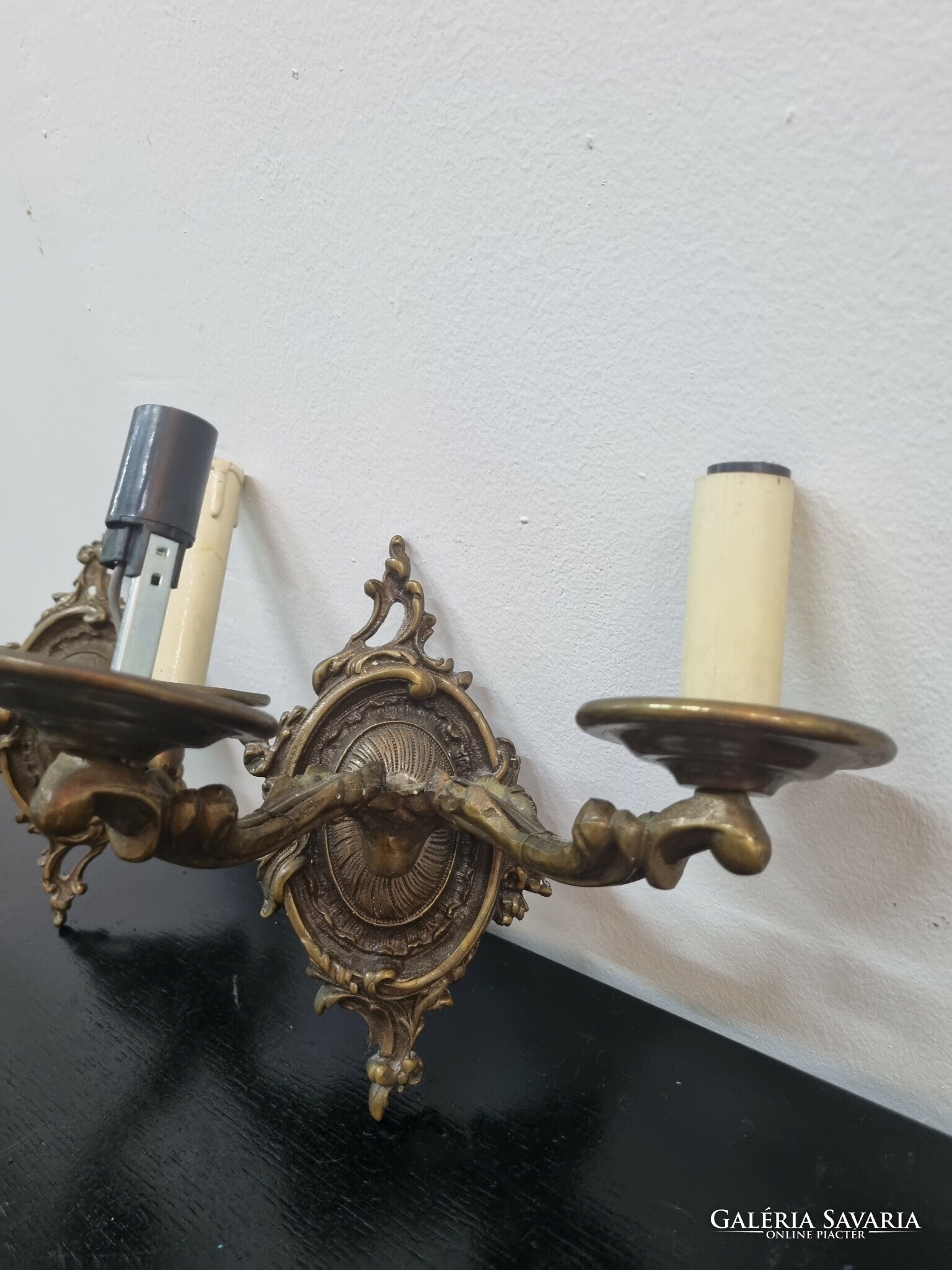 Barokk stílusú antik réz falikar pár - Lámpa, csillár | Galéria Savaria ...