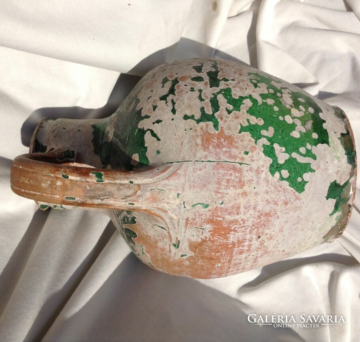 1897 Magyar Népi Kerámia Falusi Paraszti cserép fajansz majolika vizes ...