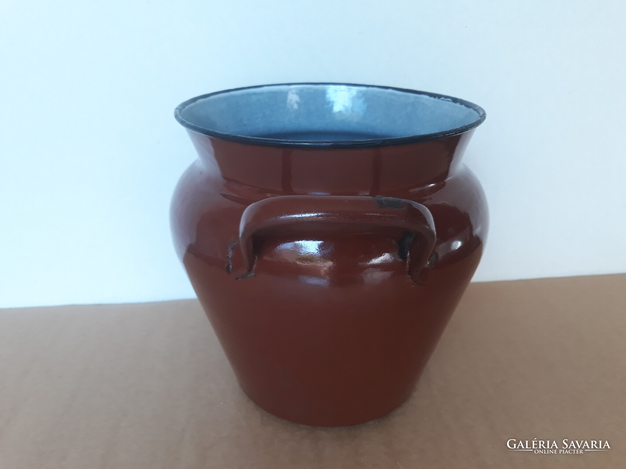 Antik ritka zománcos csupor dekorációnak, 2,3 liter - Otthon, háztartás ...