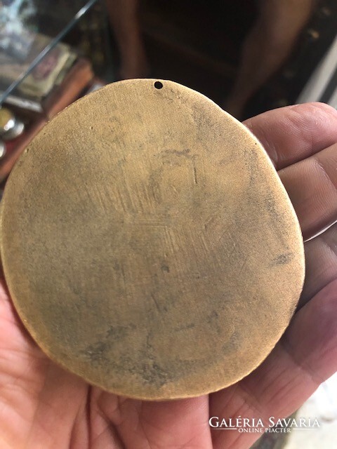 Szent Mária emlékérme bronzból, XIX. századi ritkaság, 7 cm-es - Vallás ...