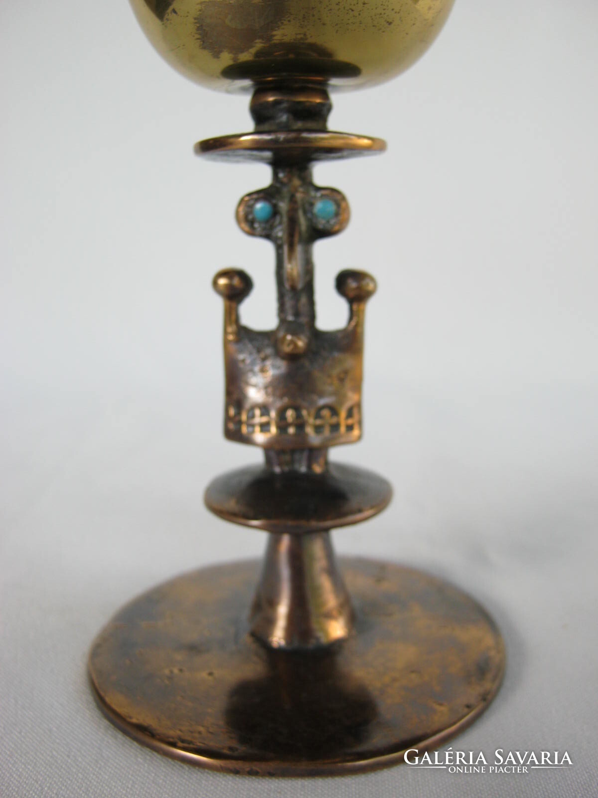 Muharos iparművészeti réz talpas pohár kehely - Fémmunka | Galéria ...