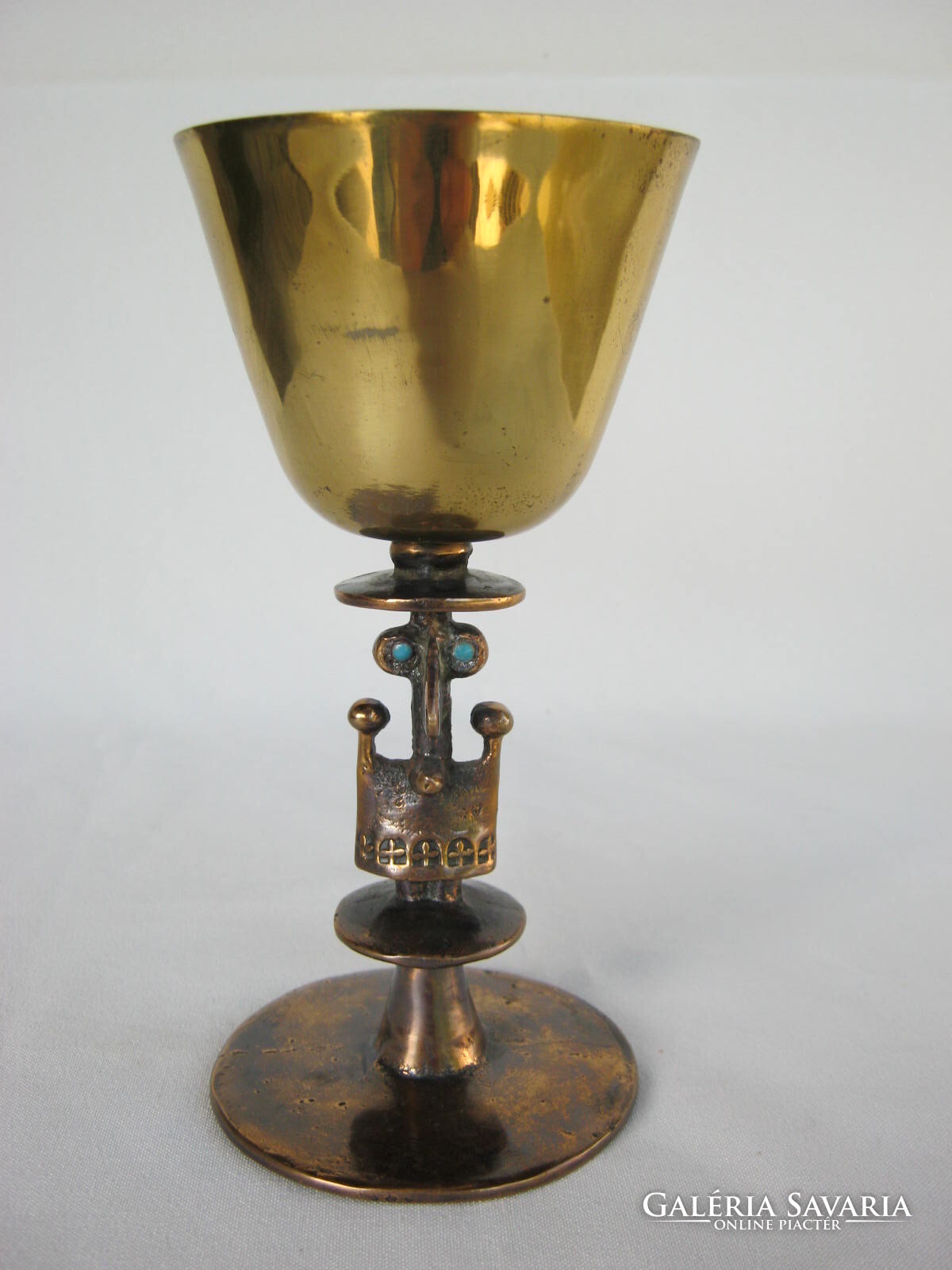 Muharos iparművészeti réz talpas pohár kehely - Fémmunka | Galéria ...