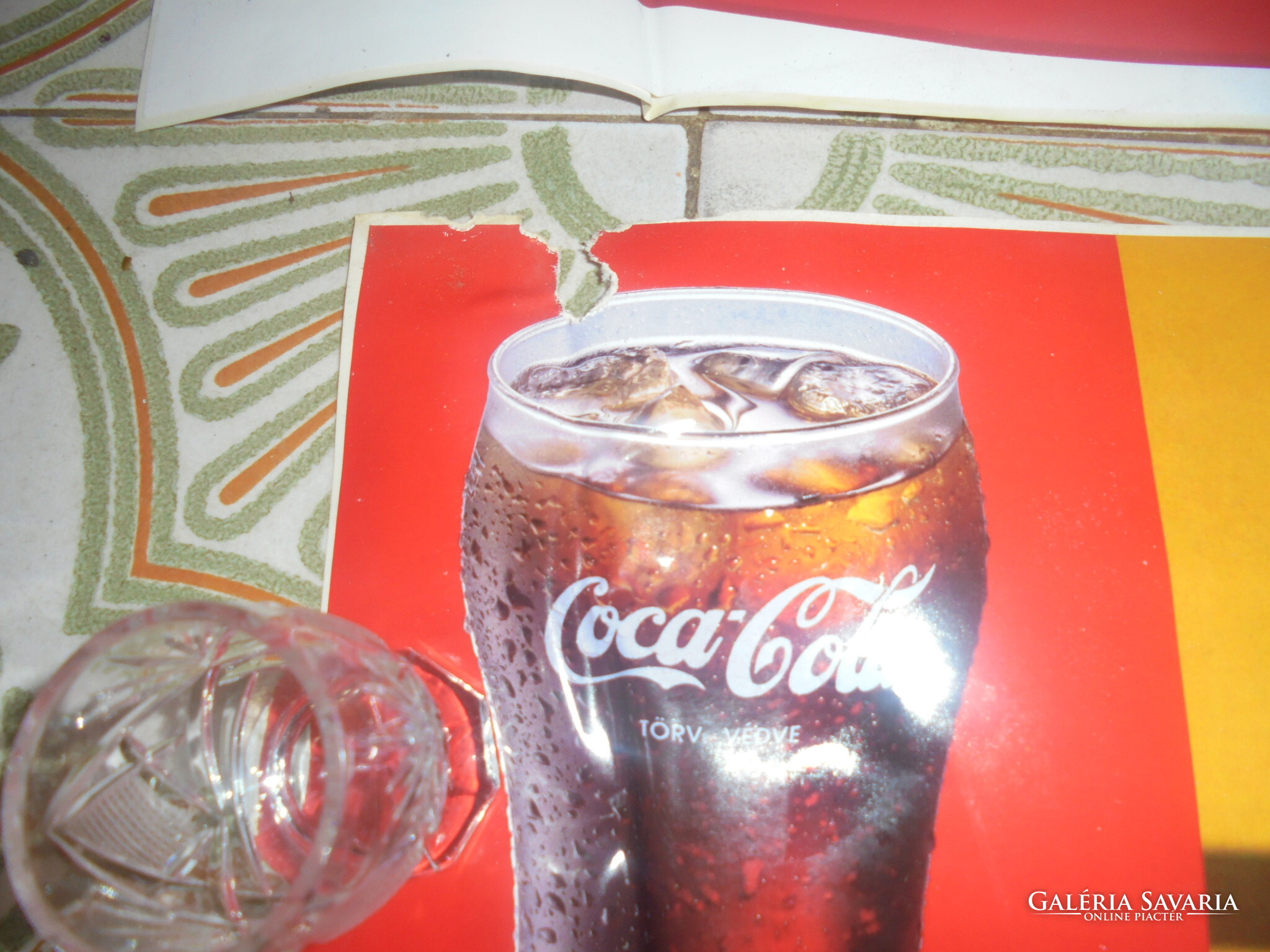 Három darab retro Coca-Cola, Coca colás reklám matrica együtt ...