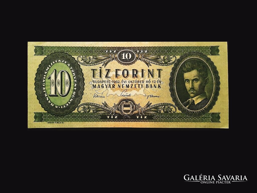 Híres - és ritka 10 FORINT 1962 GYÖNYÖRŰ hajtésmentes! - Numizmatika ...