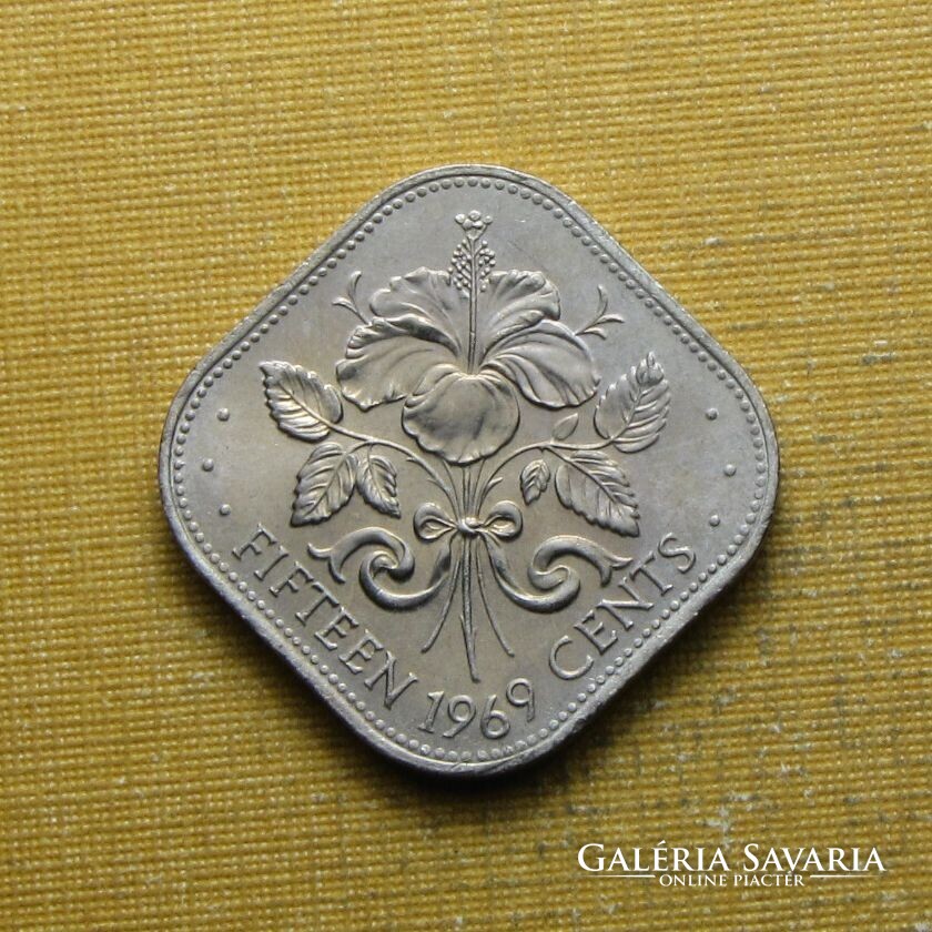 Bahama szigetek 1969 15 cent - II. Erzsébet - Numizmatika, Pénz, Érme ...