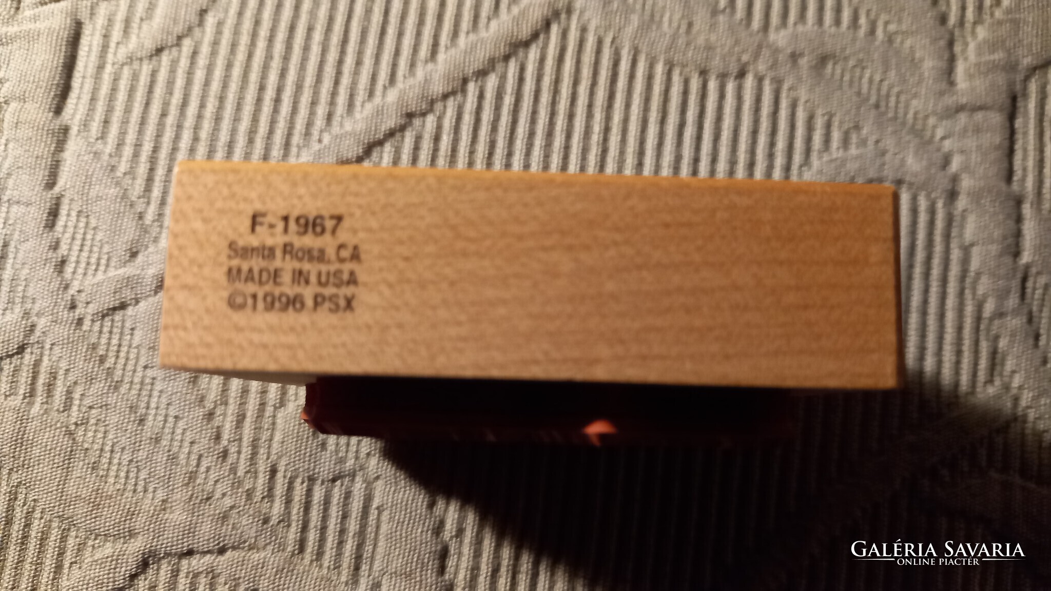 Szív virágokkal fa gumi stempli - Santa Rosa Made in USA 1996 - Otthon ...
