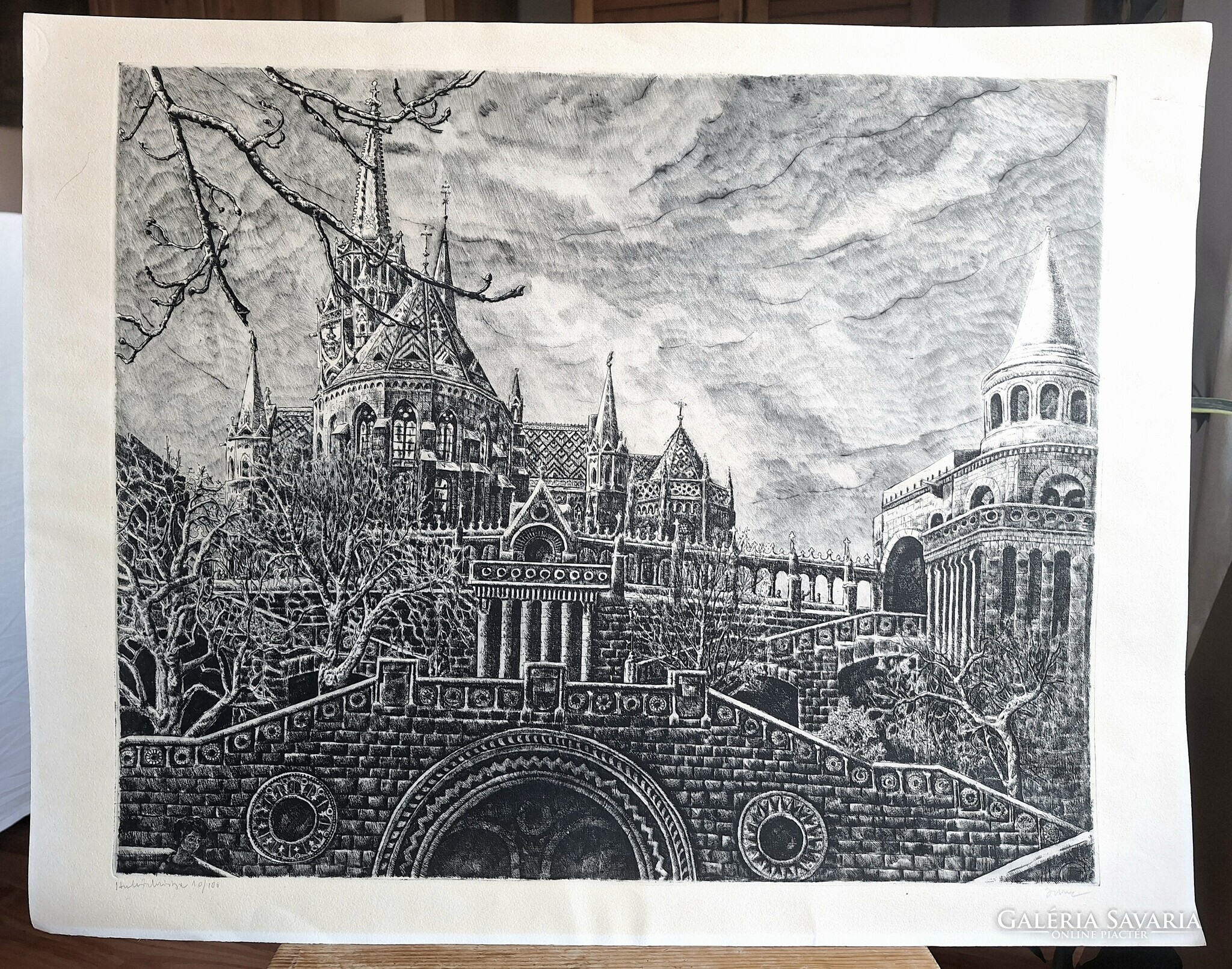 HALÁSZBÁSTYA - 70x55 cm lapméret! Mátyás-templom, Budai vár - Imre ...