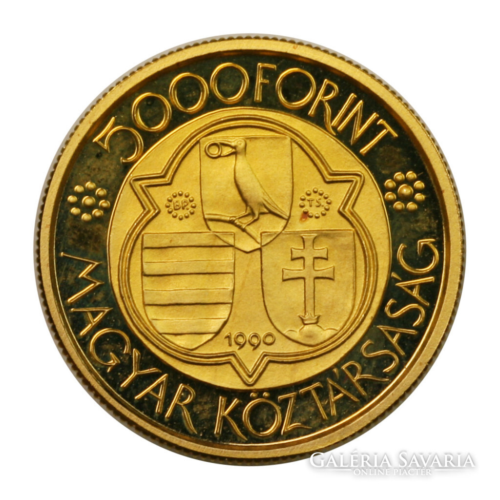 Mátyás király arany 5000 Forint 1990 PP PRÓBAVERET - Numizmatika, Pénz ...