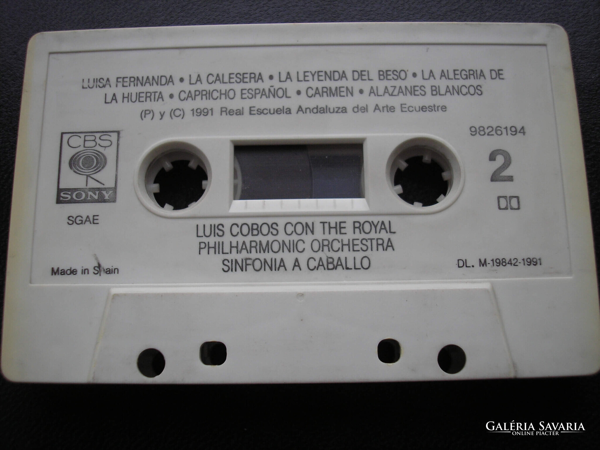 Luis Cobos - Szimfónia lóháton , gyári műsoros kazetta , 1991 , CBS ...