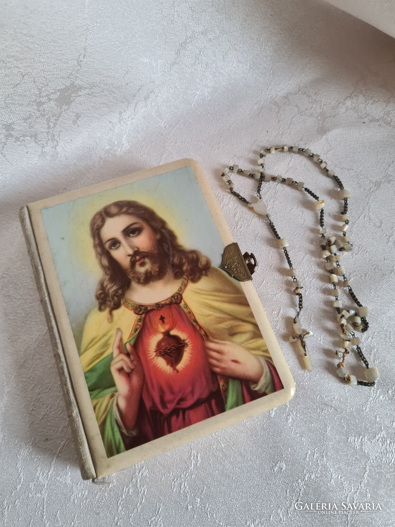 Antik csatos Imakönyv, imafüzérrel Szent vagy Uram! Harmat-Sík: Magyar ...