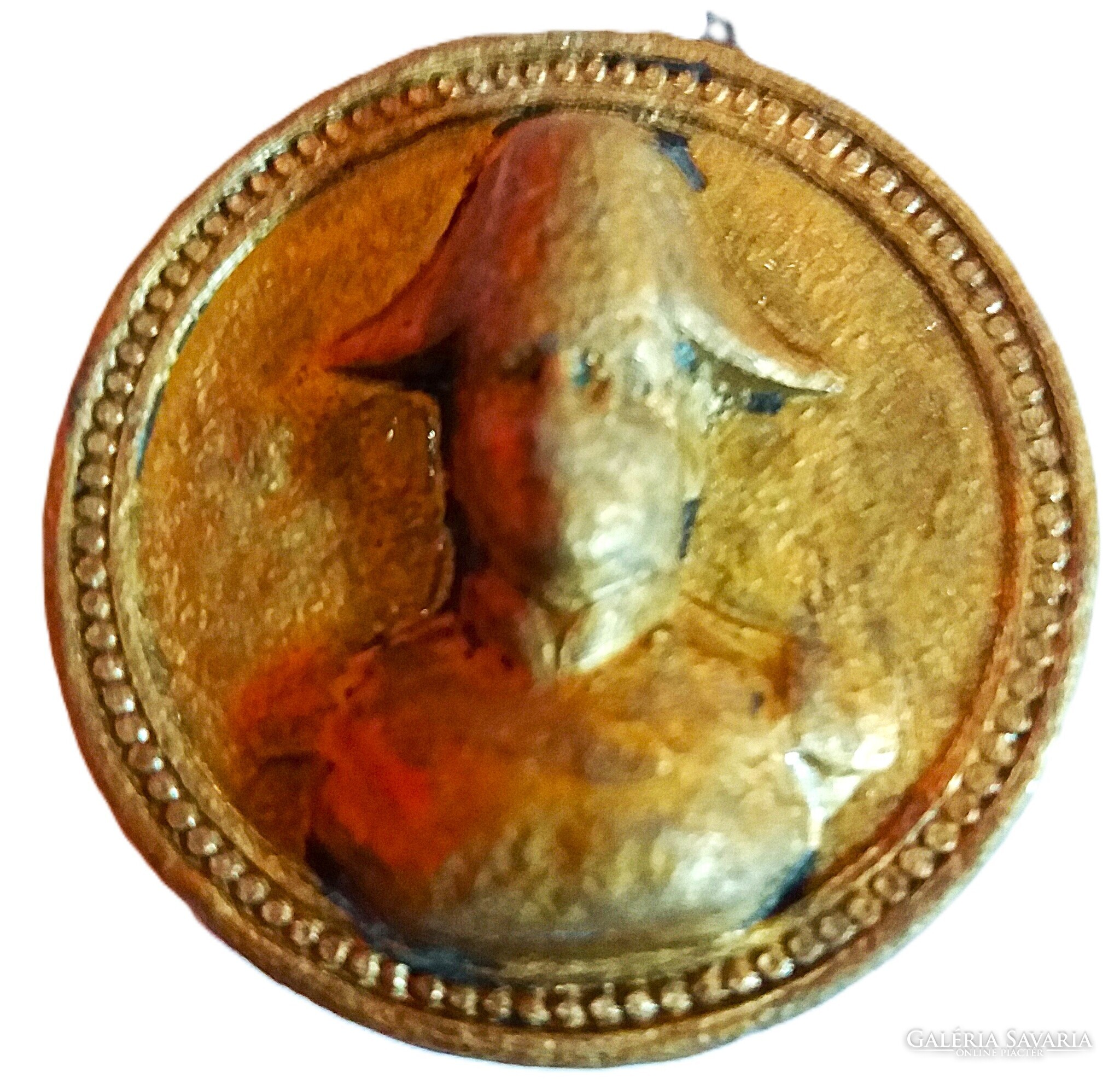 Különleges antik bronz ritka NAPOLEON BONAPARTE portré katonai ...