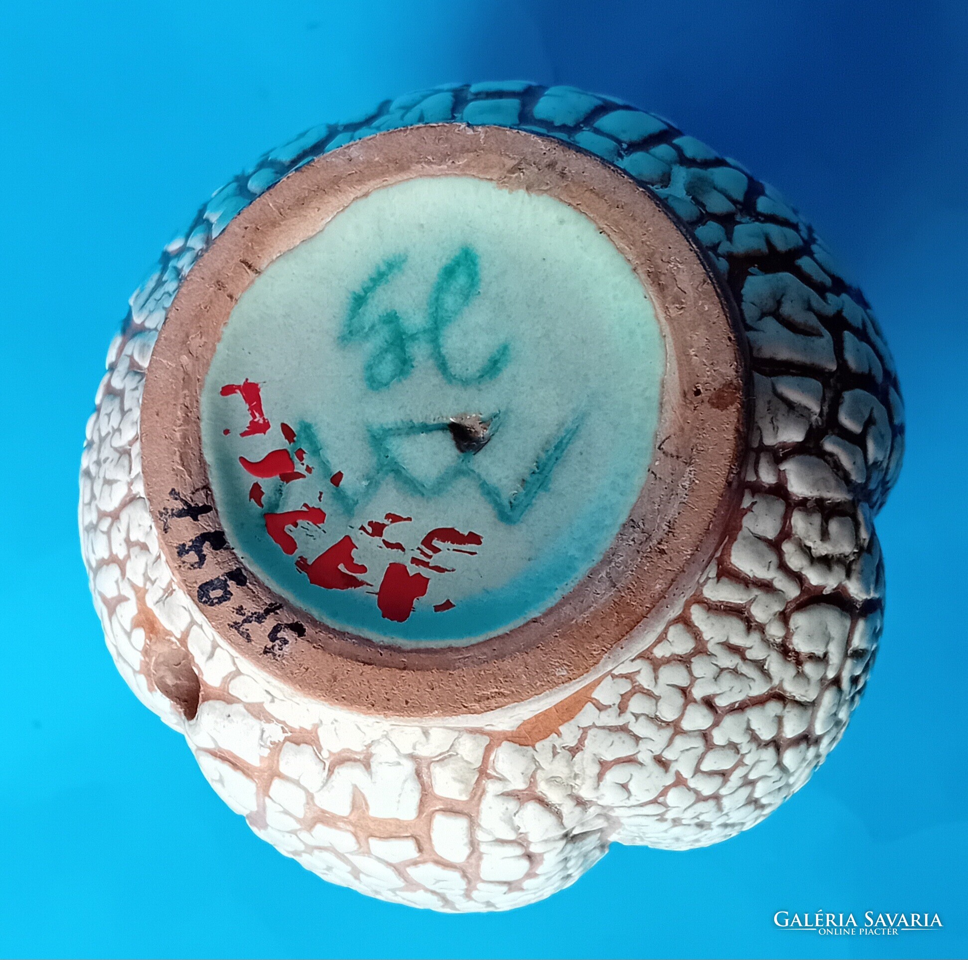 Gorka Lívia mázas kerámia lámpa , jelzett : GL Nógrádveröce ...