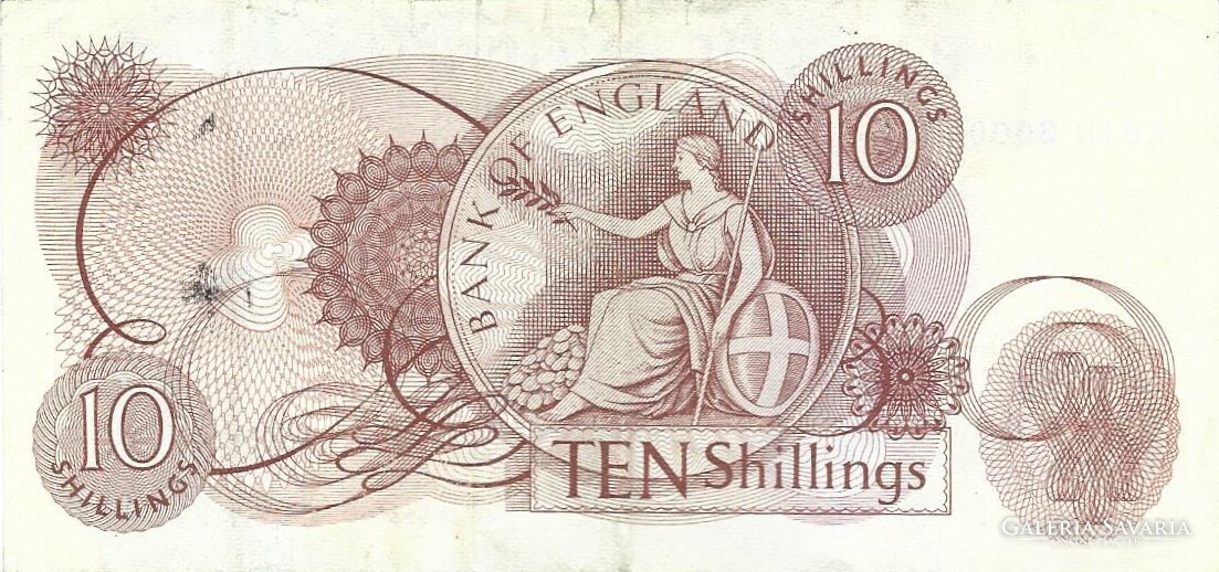 10 shilling shillings 1966-70 Anglia J.S.Fforde Erzsébet királynő 2 ...