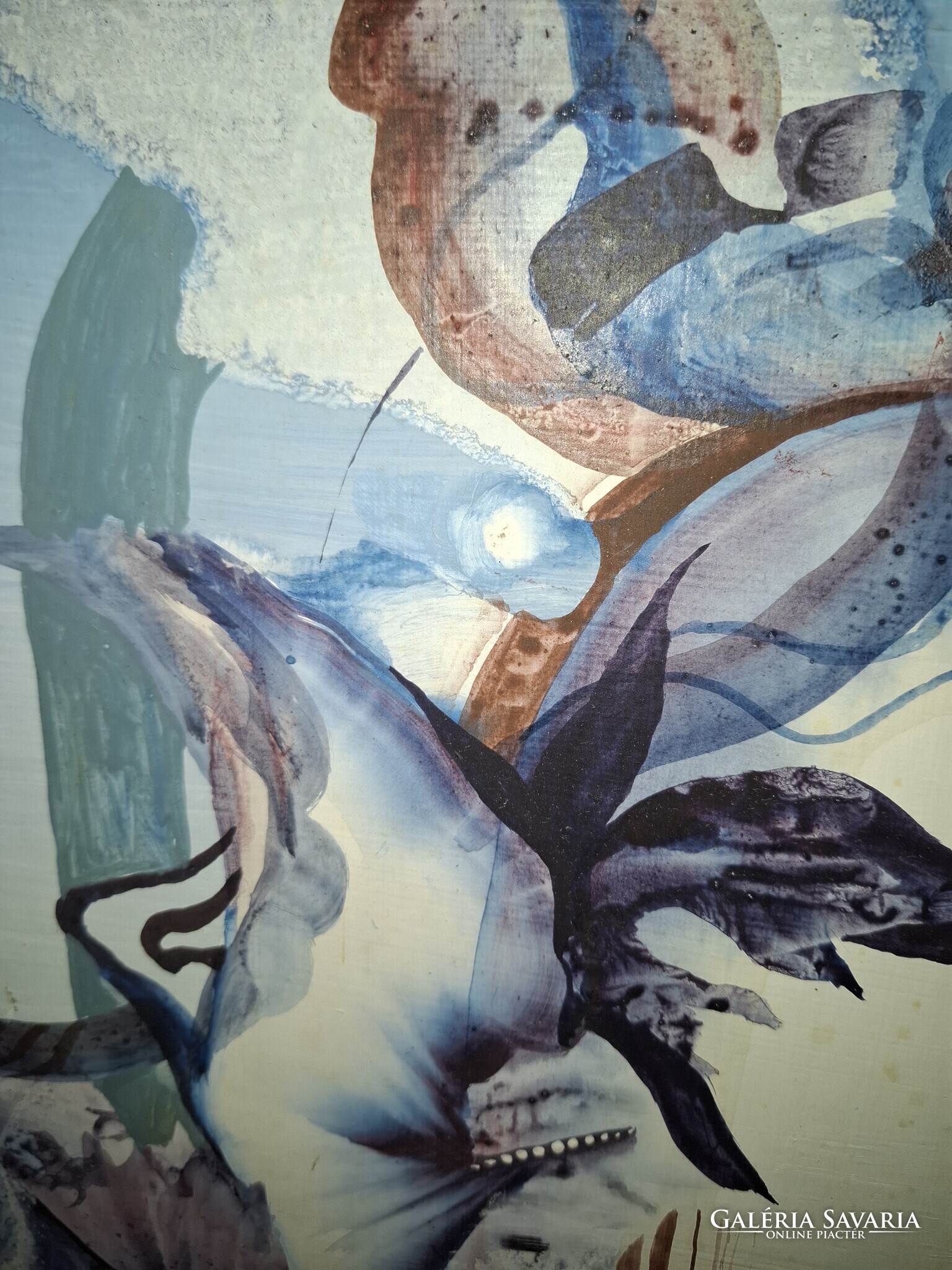 Markó Erzsébet (1947-2025) festmény, olaj, farost, 60x80 cm+szép keret ...