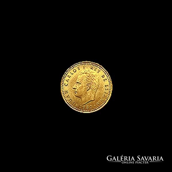 1980-AS 1 PESETA 80' SPANYOROSZÁG I. János Károly KÉPMÁSÁVAL (Arany ...