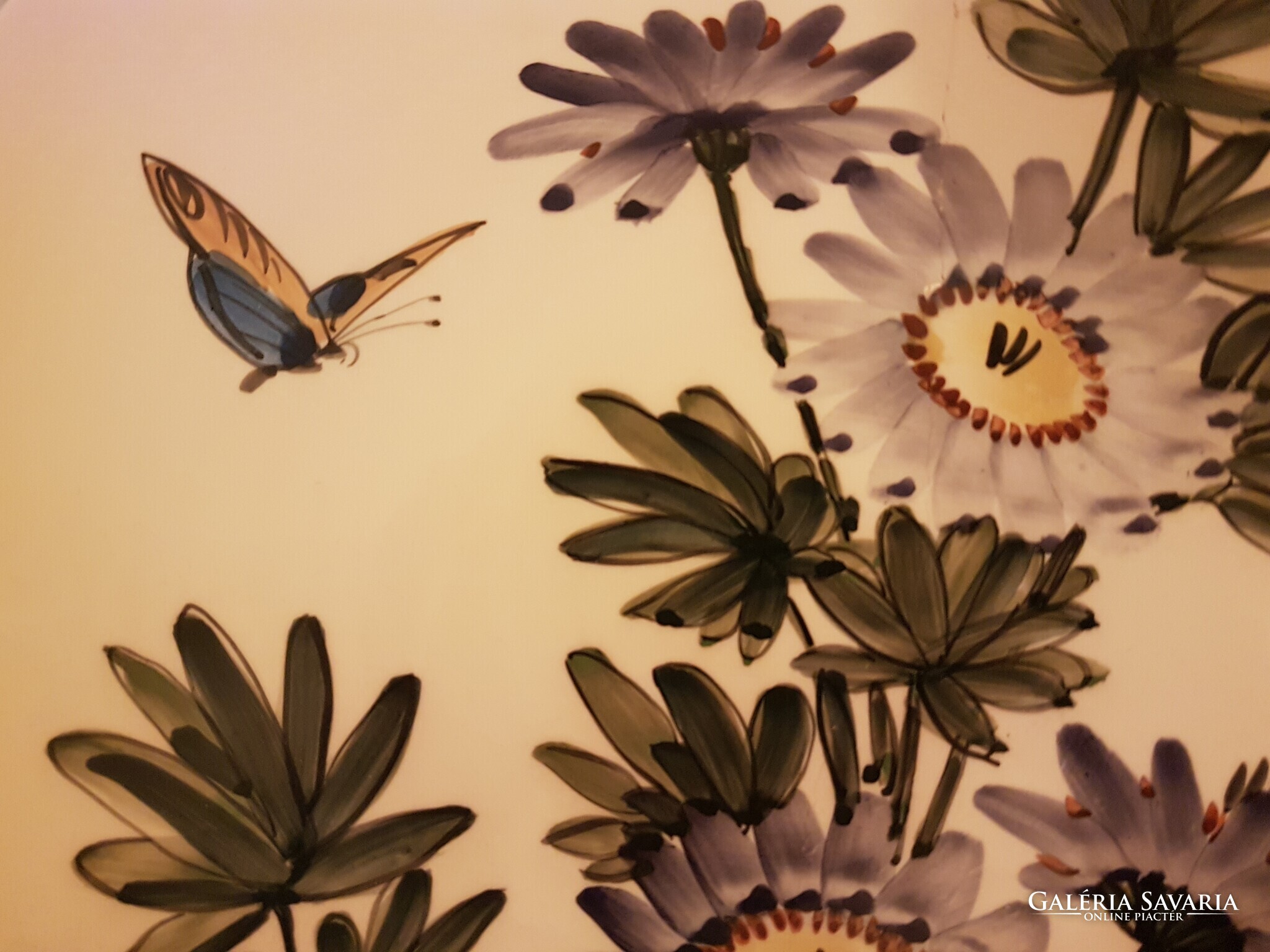 38 cm, SHÜTZ CILLI -falitányér - szép szinek, mintázat- mélynyomott ...