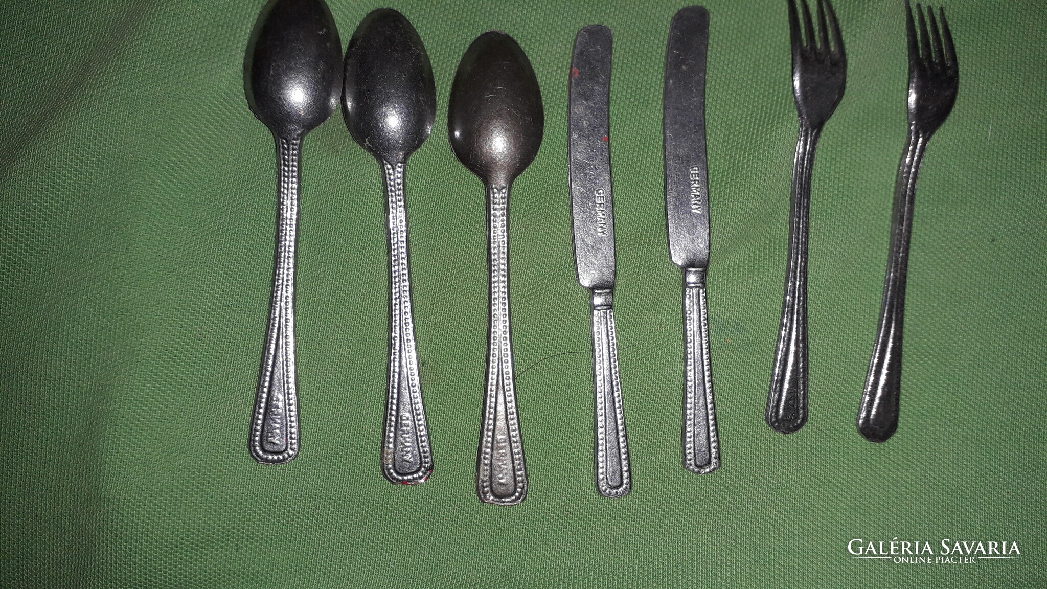 Retro NSZK babázós szerepjátékokhoz játék evőeszköz szett 7 darab EGYBE ...