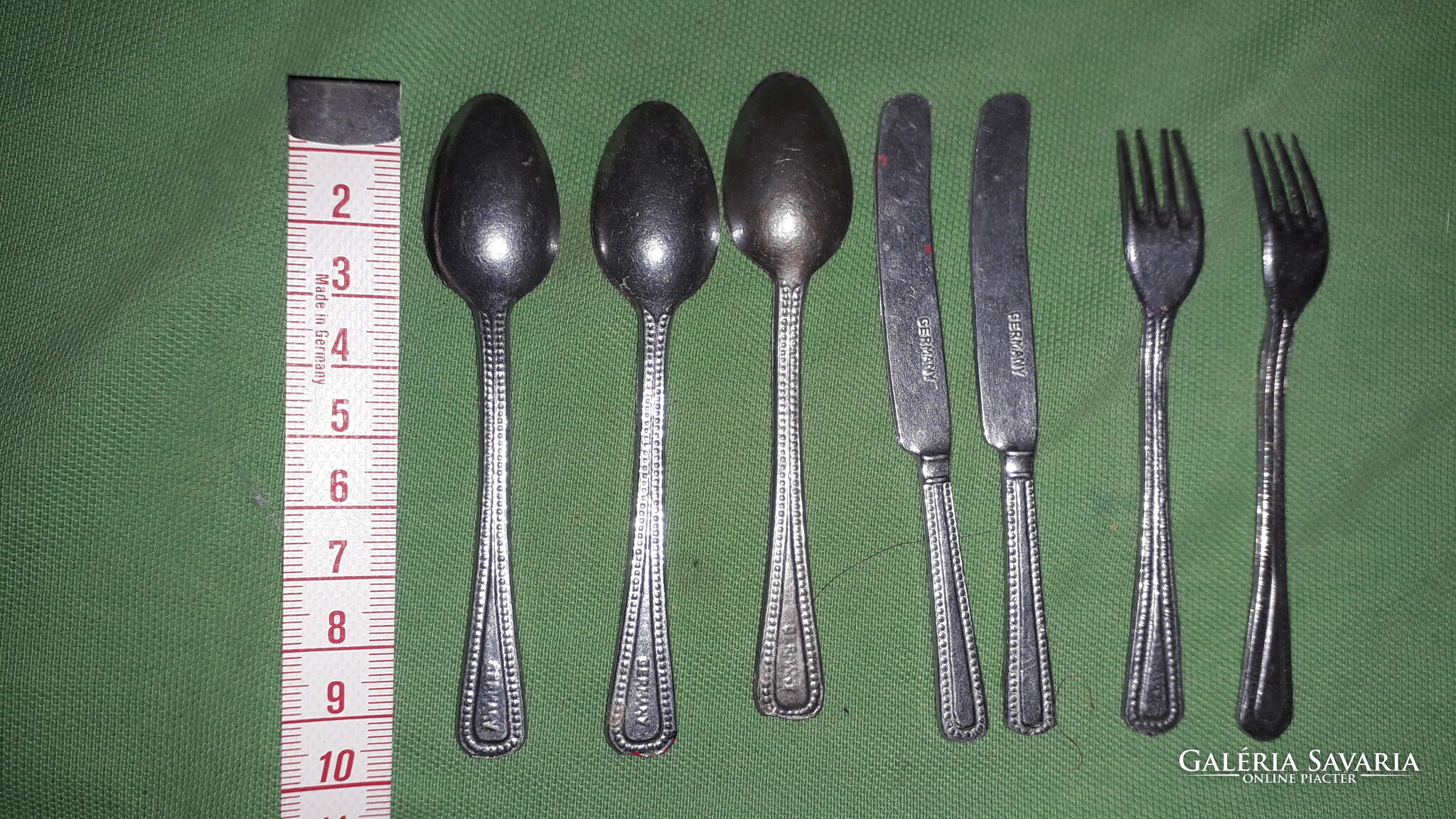 Retro NSZK babázós szerepjátékokhoz játék evőeszköz szett 7 darab EGYBE ...