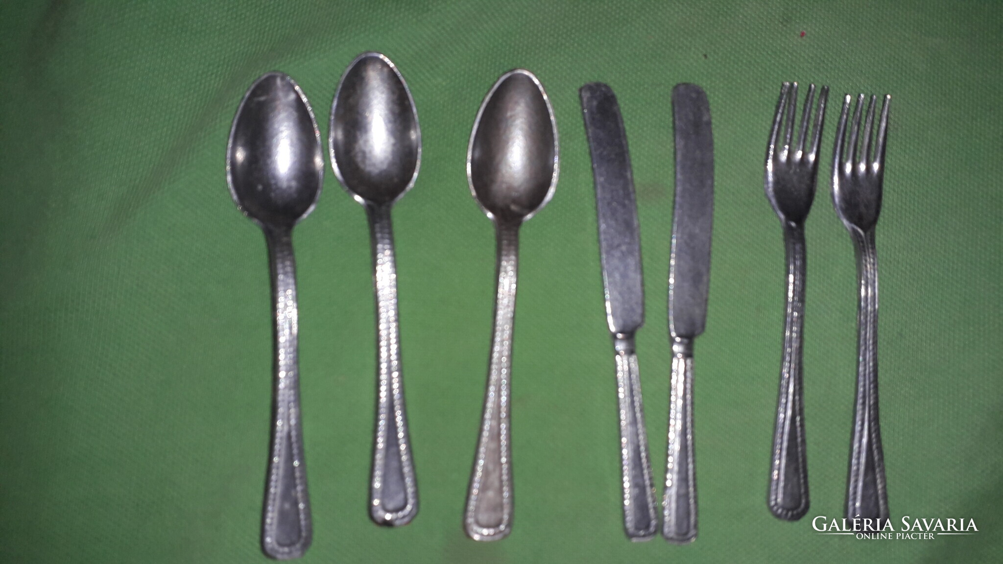 Retro NSZK babázós szerepjátékokhoz játék evőeszköz szett 7 darab EGYBE ...