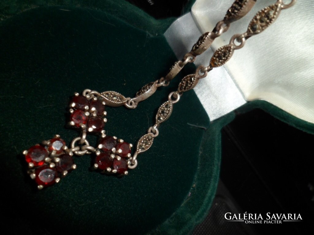 Ezüst colié / gránát, markazit - Ékszer | Galéria Savaria online ...