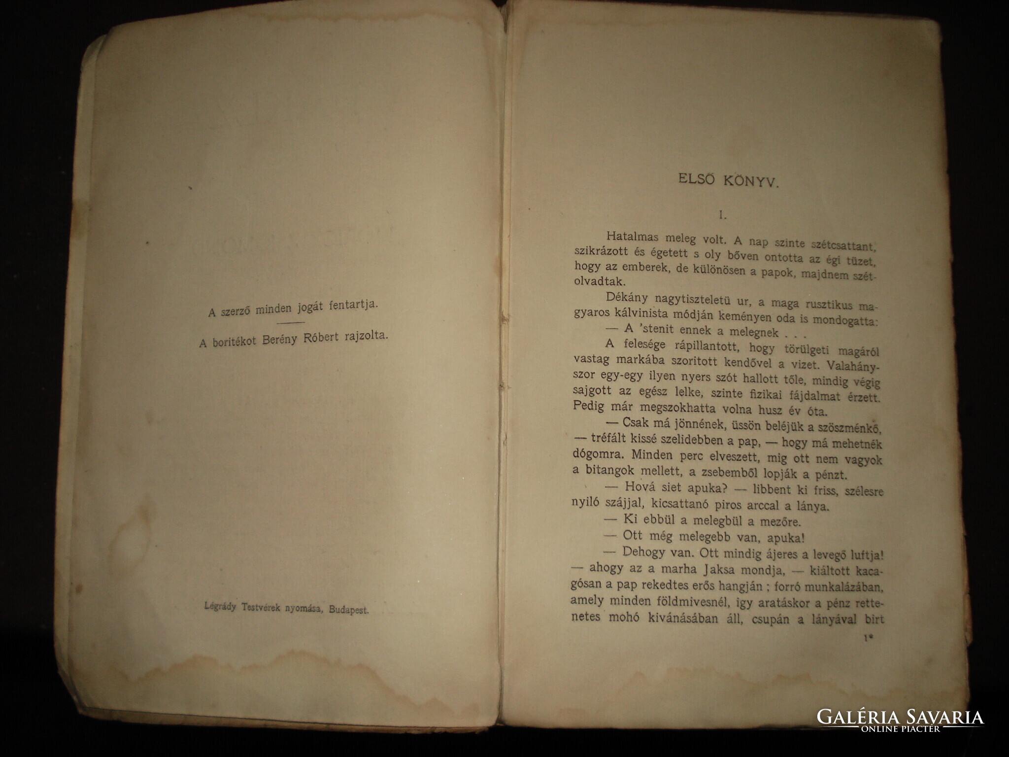 Móricz A fáklya Berény Róbert címlapjával 2. kiadás - Könyv | Galéria ...