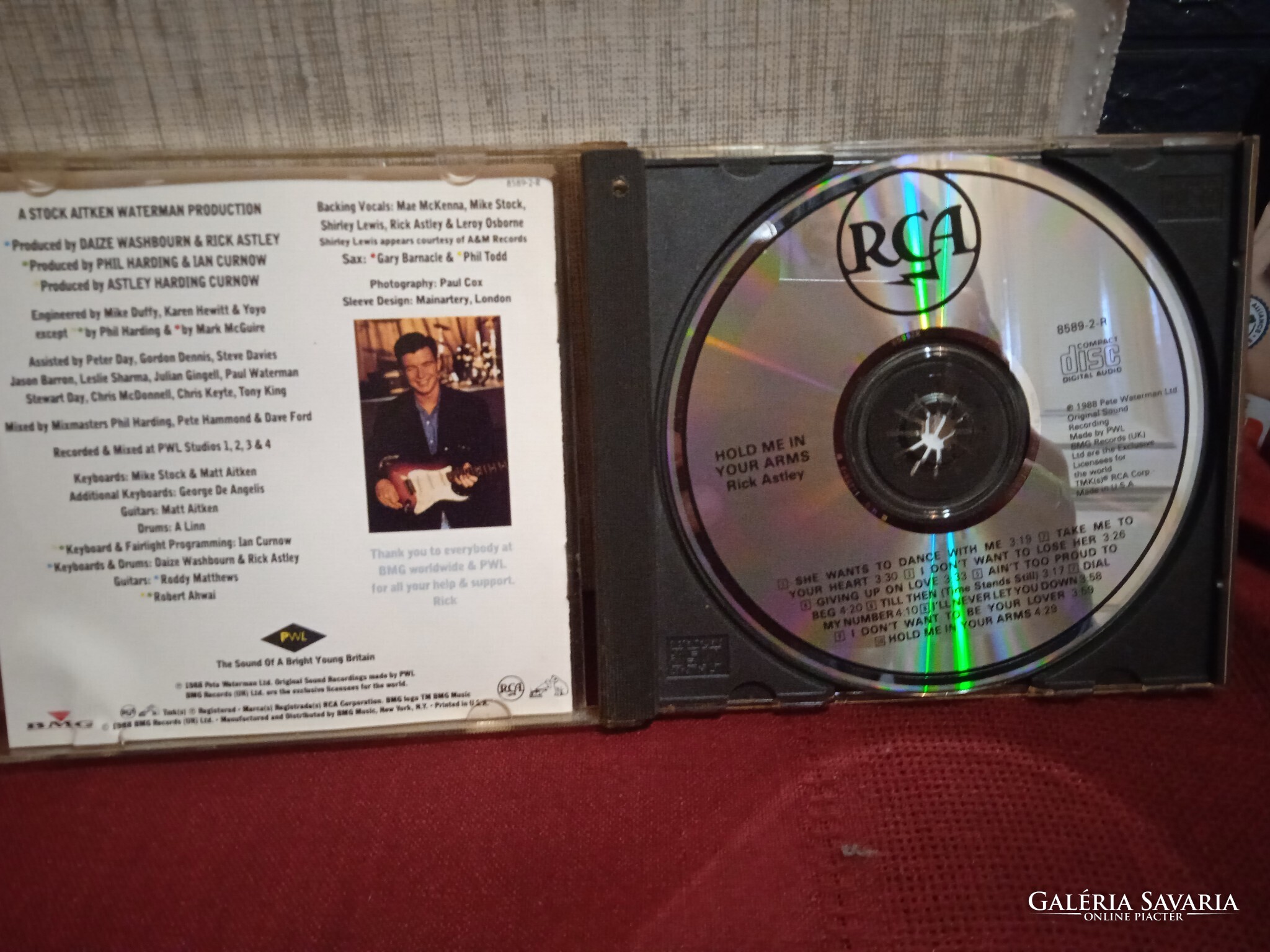 CD 1988 Hold me in your arms by Rick Astley produced by RCA records ...