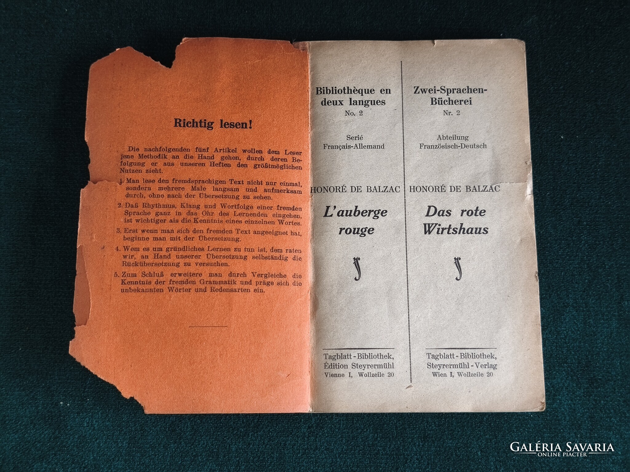 Honoré de Balzac - L'auberge rouge / Das rote Wirtshaus - Könyv ...