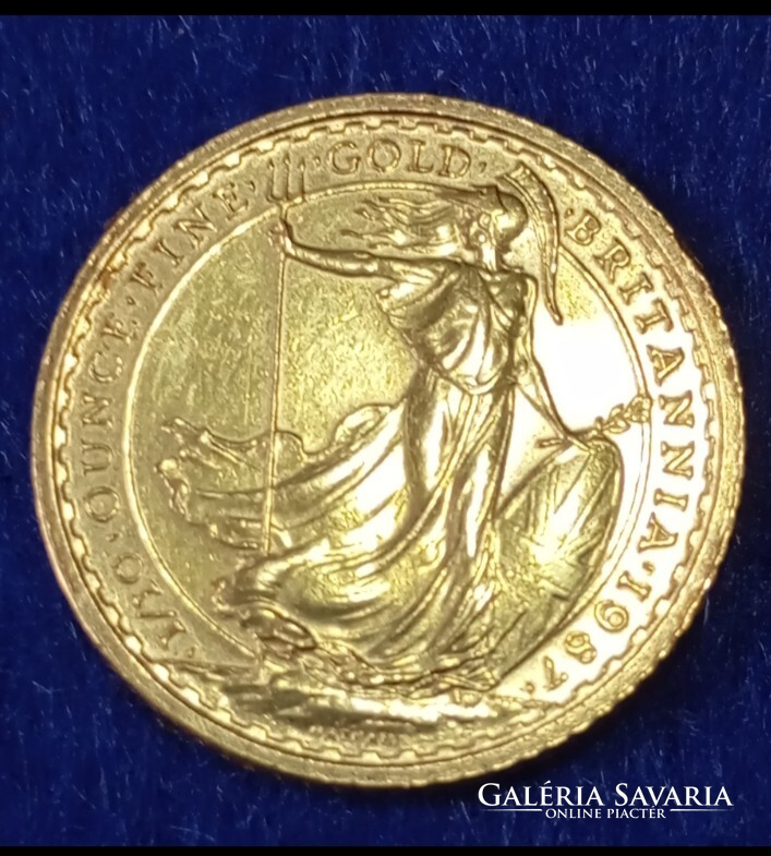1987-es arany 0,1 unciás/3,4 g,917 finomságú/ angol 10 Font ...