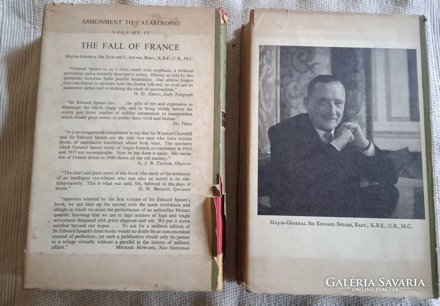 Two set books Prelude to Dunkirk and The Fall of France by Major Sir ...