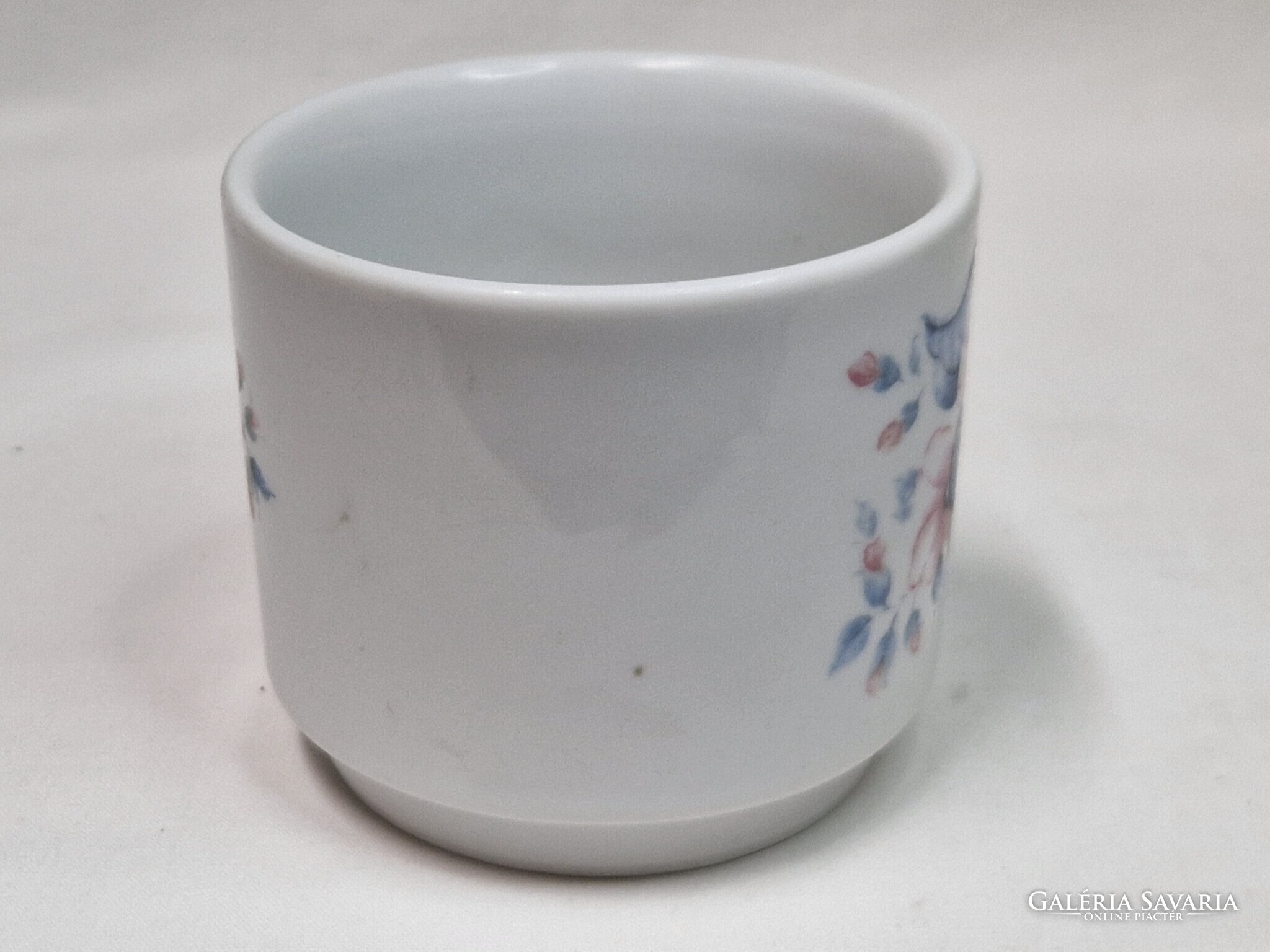 Régi, Bavaria, német, gyümölcs és virág mintás, porcelán bögre ...