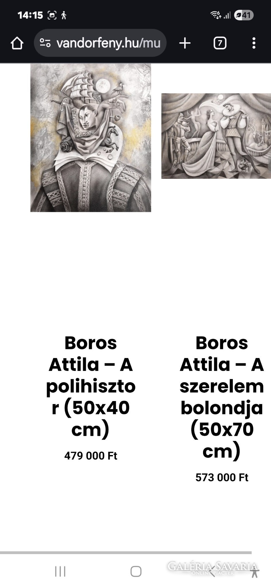 Boros attila festőművész rajz grafika Értékes - Kép, grafika | Galéria ...