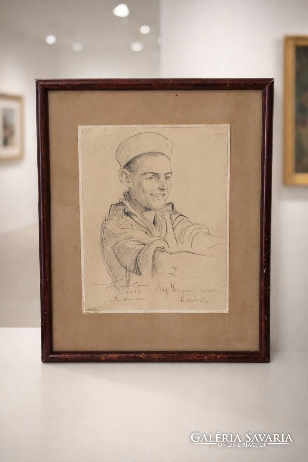 Fiatal Katonai Portré 1929 Grafika - Rajz JELZETT NINCS MINIMÁL ÁR ...