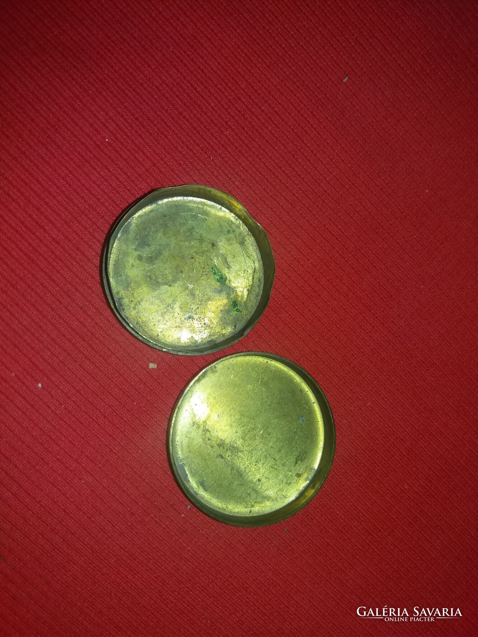 Antik réz apró kör alakú héber Dávid csilagos burnót tubákos szelence ...