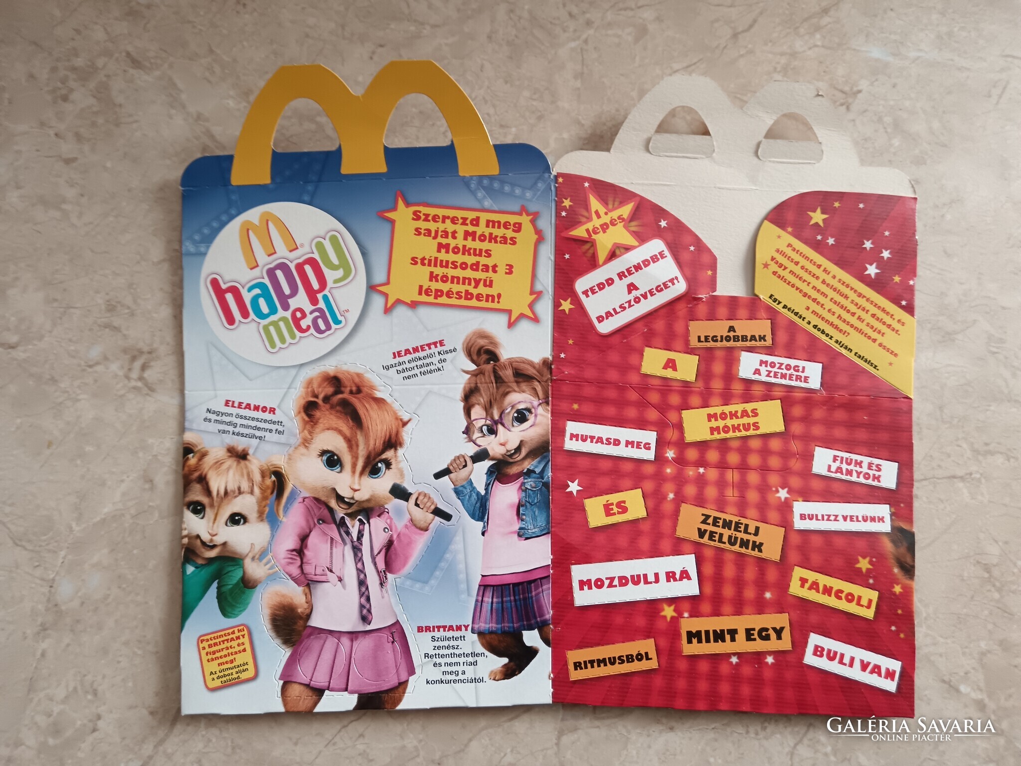 McDonald’s Happy Meal doboz: Alvin és a mókusok 2. Retro darab 2009 ...