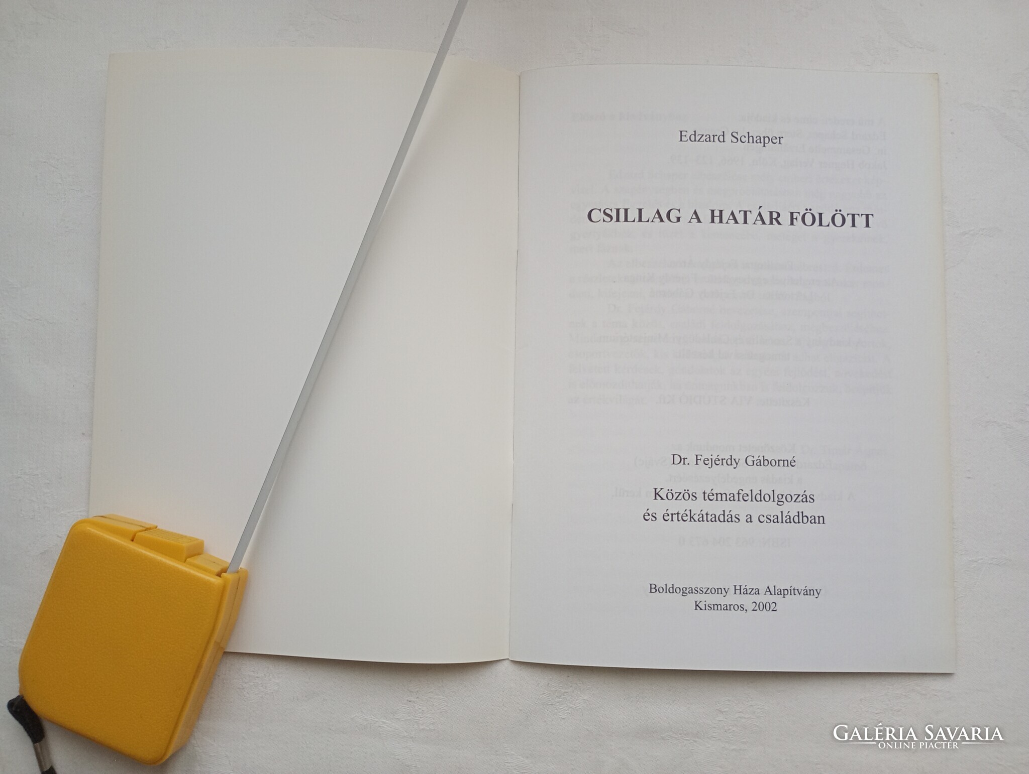 Könyv 150 - Edzard Schaper - Csillag a határ fölött - Könyv | Galéria ...