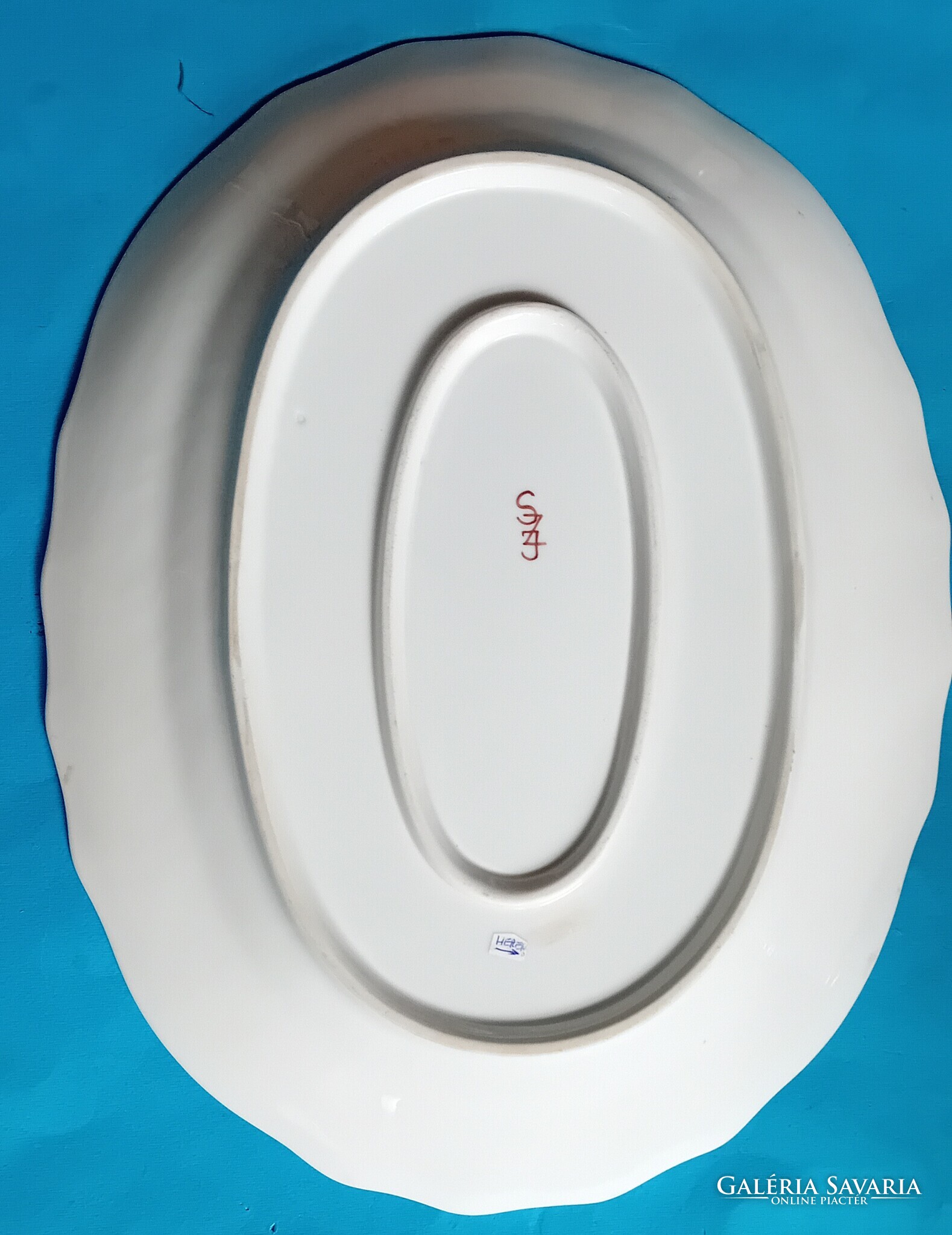 S. Z. J. jelzéssel : Virágcsendélet Herendi alapra festett - Festmény ...