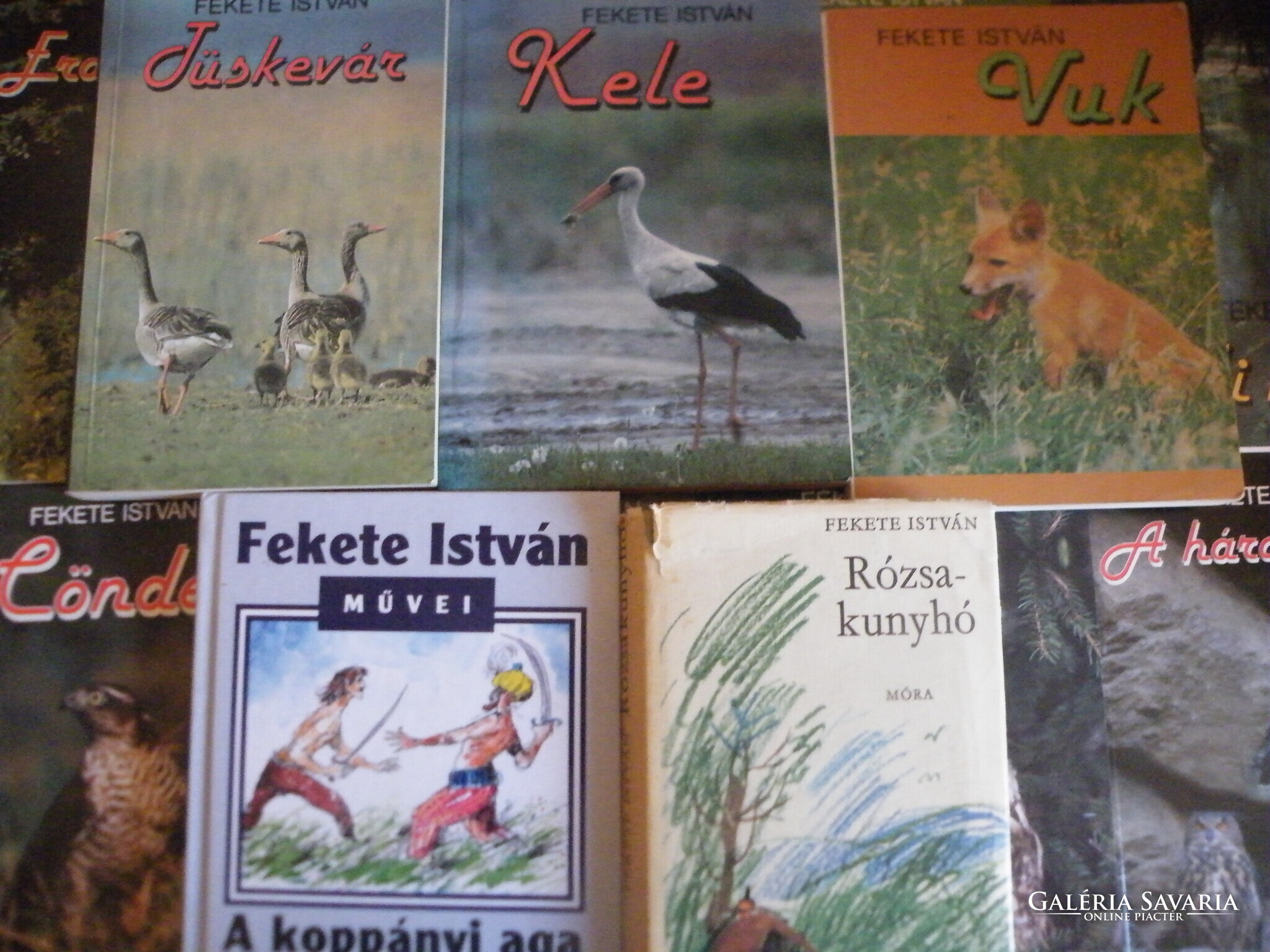 Fekete István könyv 13 db: Erdei Utakon; Cönde; Vuk;Gyeplő nélkül ...