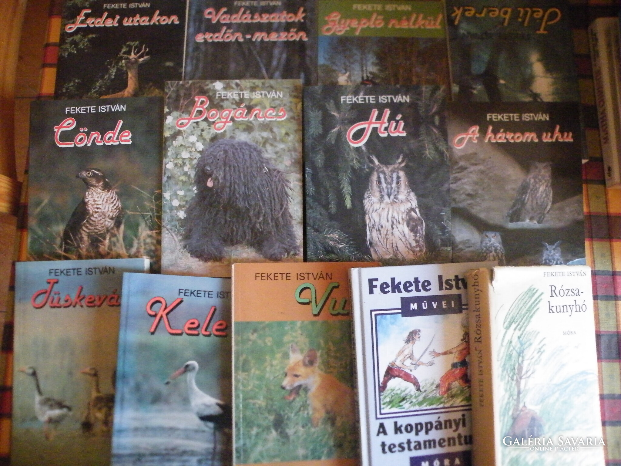 Fekete István könyv 13 db: Erdei Utakon; Cönde; Vuk;Gyeplő nélkül ...