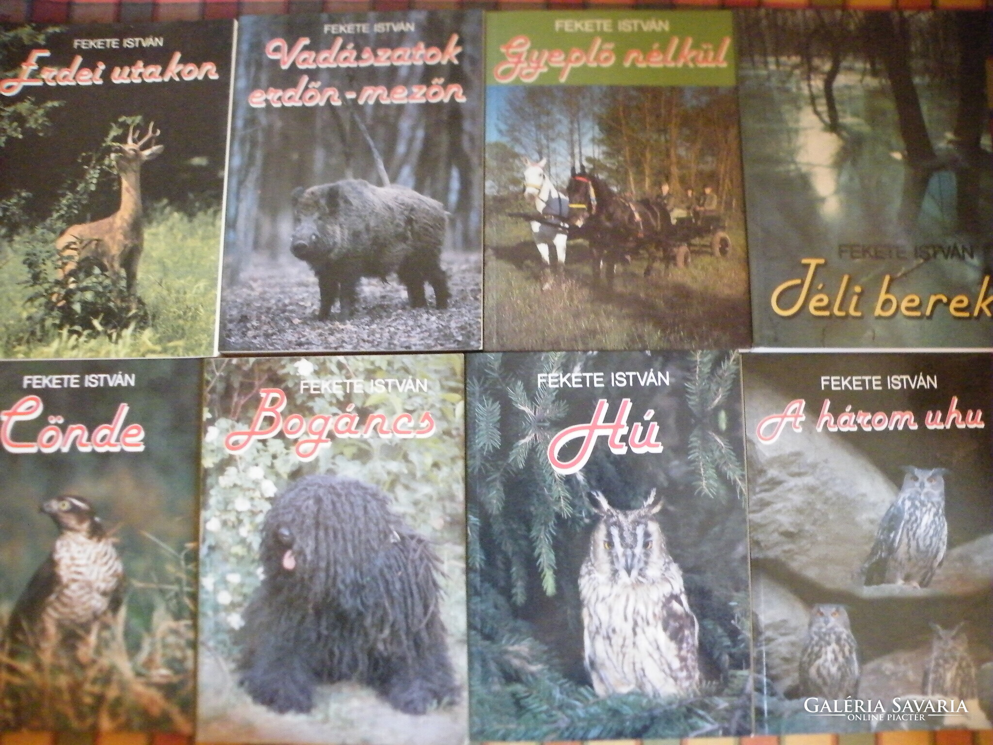 Fekete István könyv 13 db: Erdei Utakon; Cönde; Vuk;Gyeplő nélkül ...