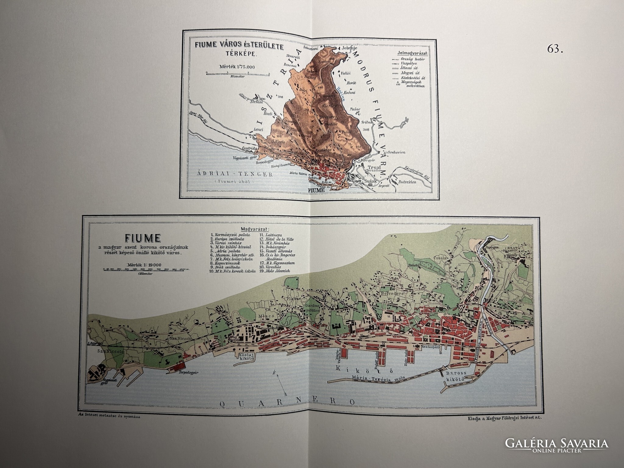 Fiume corpus separatum térképe 63. Kogutowicz 1905 Történelmi ...