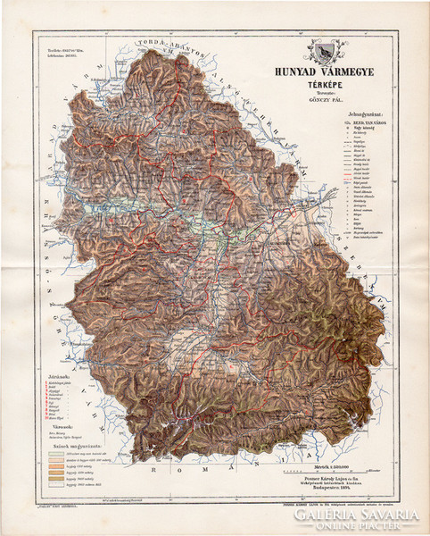 Vas vármegye térkép 1934, csonka Magyarország, megye, régi, atlasz ...